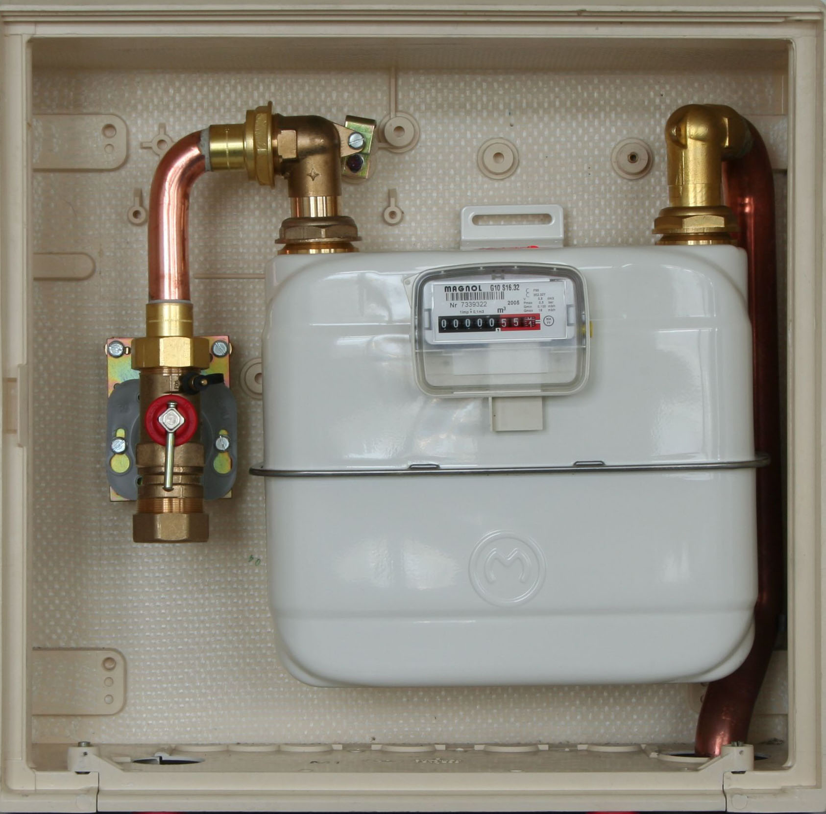 Coffret S300 coupure comptage RESEAU BASSE PRESSION robinet de sécurité ...